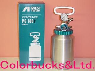 【楽天市場】【PC-18DT】ANEST IWATAアネスト岩田PC-18DT【送料無料】加圧式コンテナ（圧送式ガン用） 2000ml 水性塗料用G3/8最大使用圧0.34MPa（3.5kgf ...