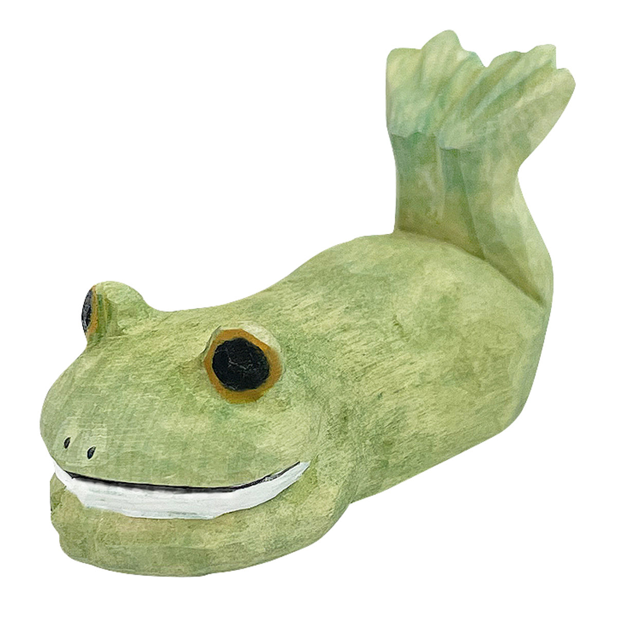 【楽天市場】コポー 木製 寝ころび カエル 置物 （ Copeau 置き物 コポタロウ 玄関 かえる 蛙 グッズ マスコット ミニチュア 雑貨 オーナメント インテリア 手彫り 飾る かわいい ...