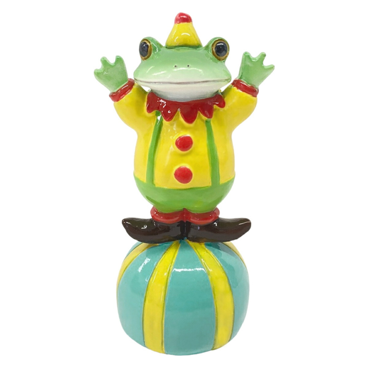 【楽天市場】コポー サーカス ボールに乗るピエロタロウ カエル 置物 （ Copeau 置き物 コポタロウ かえる 蛙 グッズ マスコット ミニチュア 雑貨 オーナメント インテリア 玄関 ...