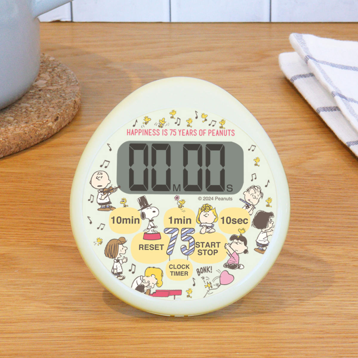 【楽天市場】キッチンタイマー PEANUT 75周年限定モデル 防水 時計付き ドリテック （ dretec デジタル タイマー スヌーピー ...
