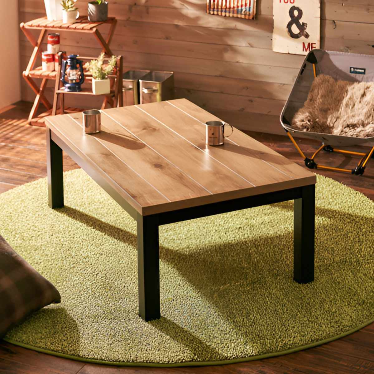 【楽天市場】こたつ テーブル おしゃれ 長方形 木目 天板ずれ防止 コード収納 幅110cm （ リビングテーブル センターテーブル ロー ...