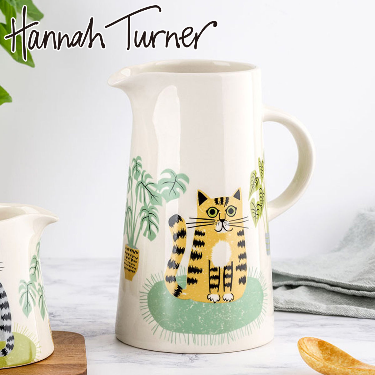 【楽天市場】ジャグ Hannah Turner Cat Tall Jug （ ハンナターナー 950ml ピッチャー ポット ウォータージャグ ...