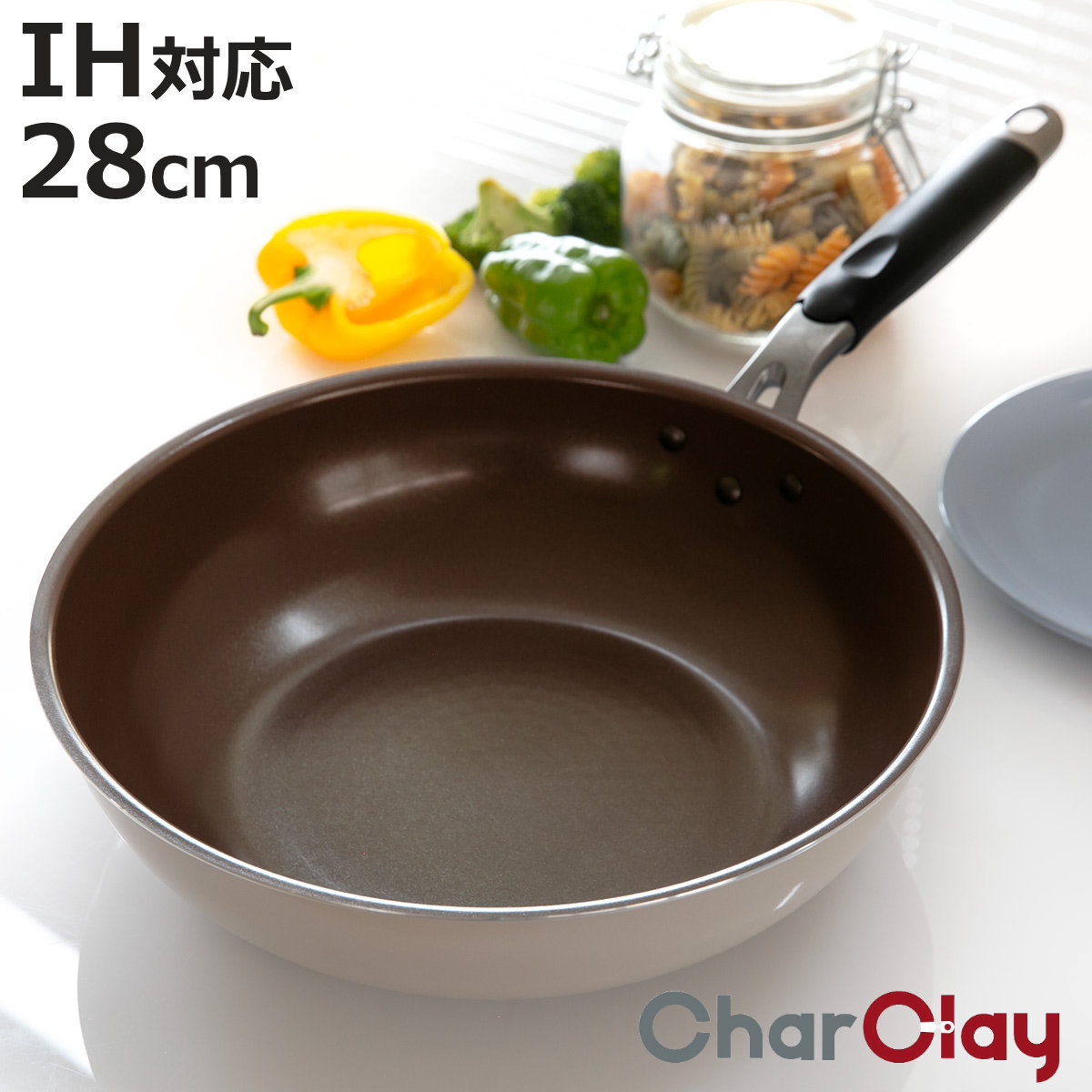 【楽天市場】中華鍋 28cm IH対応 ビオ・セラミック PFOAフリー ベークライトハンドル （ ガス火対応 オール熱源対応 フライパン 深型 片手鍋 炒め鍋 ノンスティック 28センチ ...