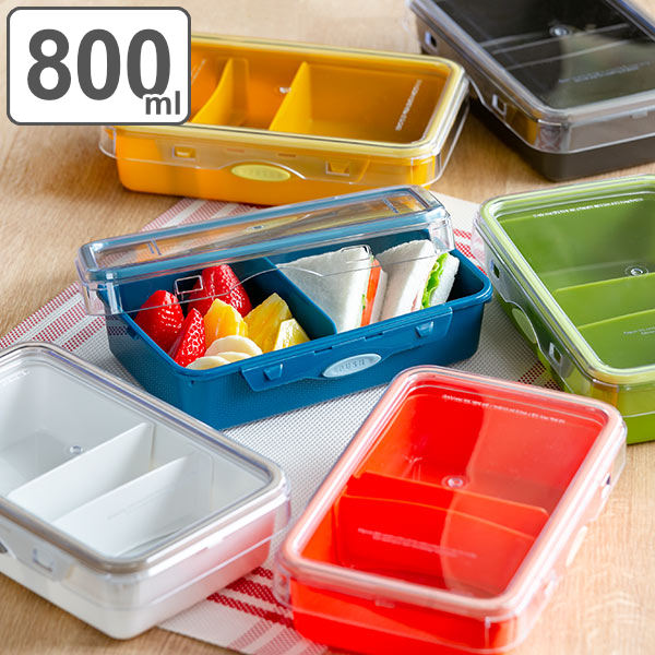 【楽天市場】お弁当箱 1段 PUSH＆PUSH2 保存容器 800ml ランチボックス （ 男子 大容量 弁当箱 軽量 レンジ対応 食洗機対応 男性 男の子 メンズ 高校生 弁当 お弁当 ...