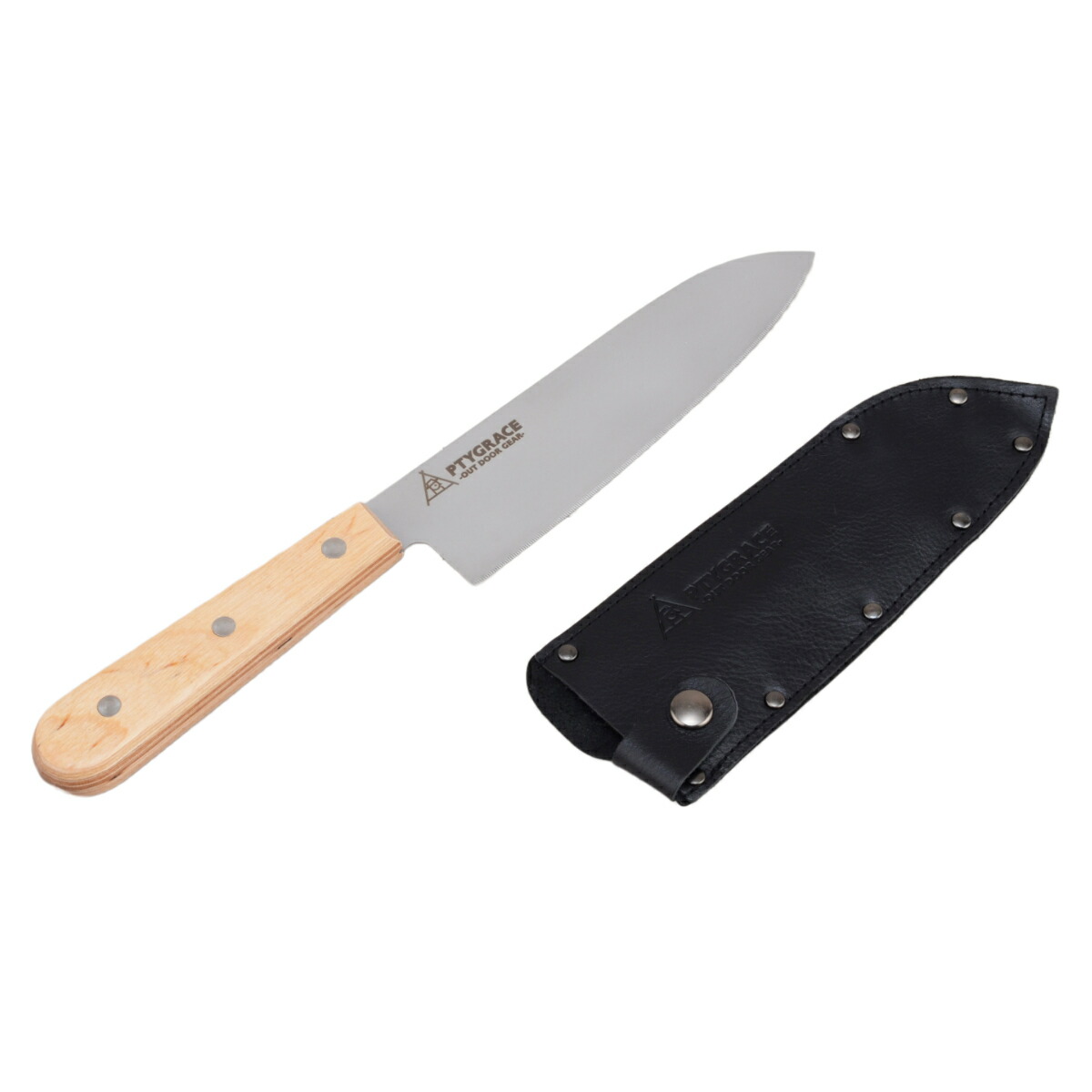 【楽天市場】包丁 三徳包丁 刃渡り16.5cm レザーケース付 GIZABA プリグレース （ 送料無料 三徳 キッチンナイフ 16.5cm ...