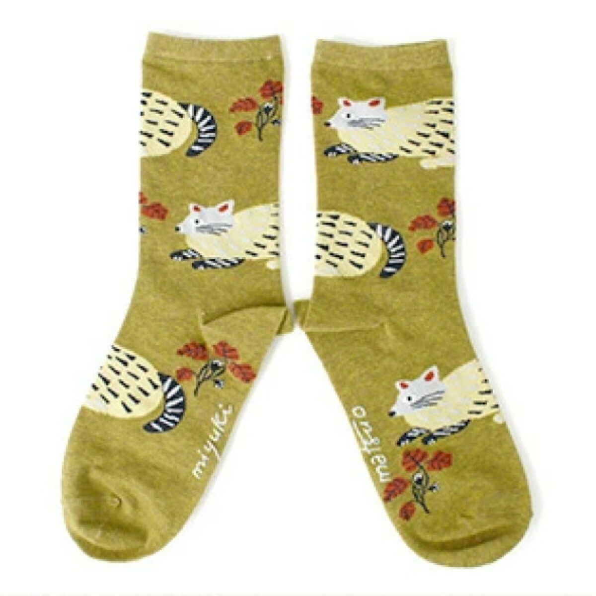 【楽天市場】靴下 松尾ミユキ MM Good morning socks Beige cat （ 23～25cmフリーサイズ 綿100 ...