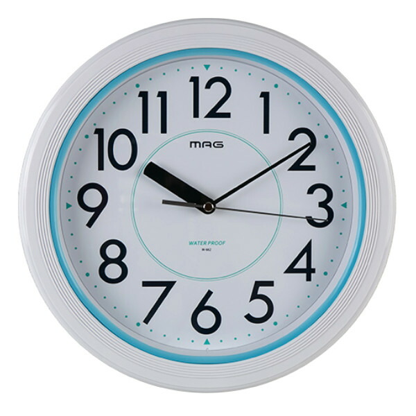 【楽天市場】掛け時計 アクアガード 防水 防滴 ウォータープルーフ バスクロック お風呂 壁掛け 時計 （ アナログ 掛時計 壁掛け時計 インテリア 雑貨 NOA 防塵 おしゃれ とけい ...