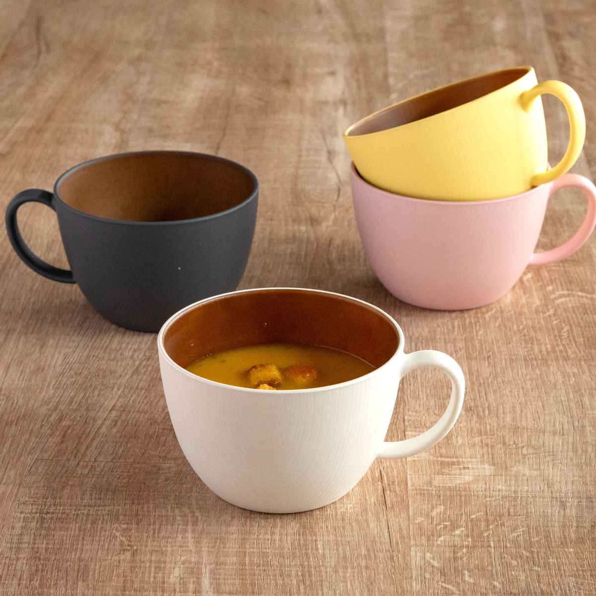 【楽天市場】スープカップ 450ml 木目調 isso ecco （ 食洗機対応 電子レンジ対応 スープマグ サラダボウル 日本製 クリーンコート加工 防汚性 撥水性 軽い 割れにくい サラダ ...