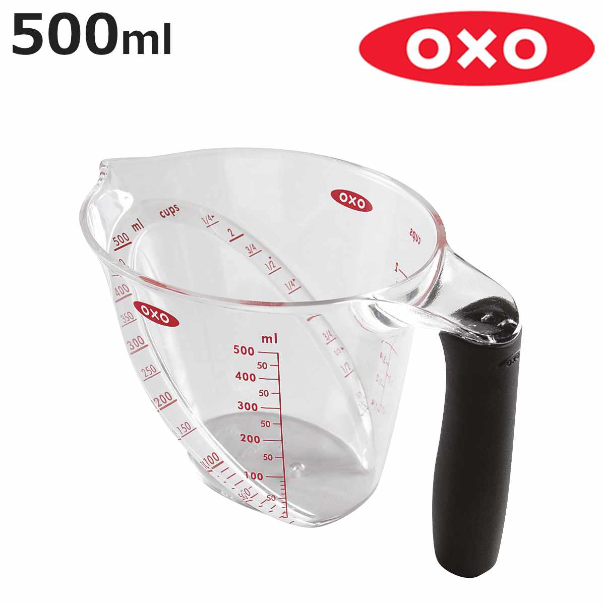 【楽天市場】OXO 計量カップ 500ml アングルドメジャーカップ 中 （ メジャーカップ キッチンツール 食洗機対応 電子レンジ対応 オクソー 計量器具 レンジOK 計量ツール 目盛り ...