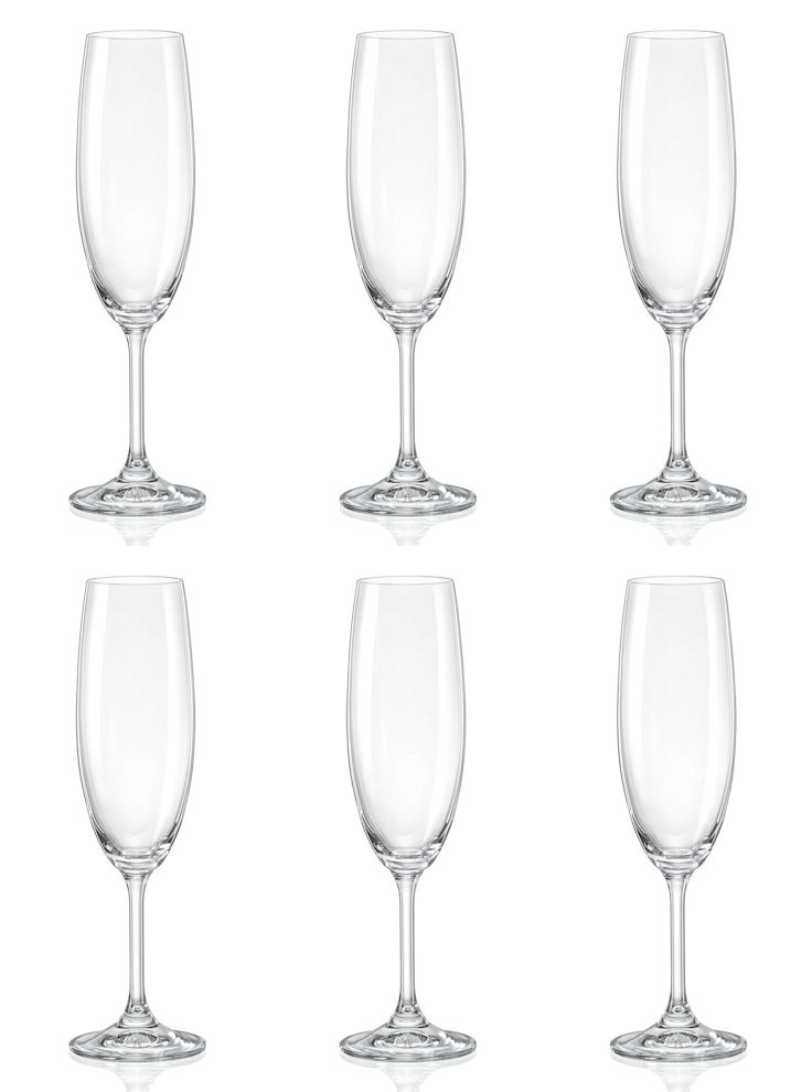 【楽天市場】ボヘミアングラス クリスタレックス LARA フルート型 シャンパングラス 220ml 6個セット 40415-220-6：コーミングアース