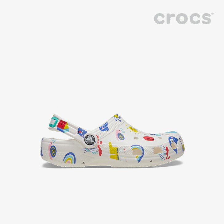 【楽天市場】クロックス サンダル 《Ks》 Classic Doodle Print Clog K クラシック ドゥードル プリント クロッグ ...