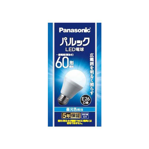 【楽天市場】【LDA7D-G/K6】パナソニック パルック LED電球 7.0W（昼光色相当） 60形相当 LDA7DGK6 【panasonic】：コンパルト 楽天市場店