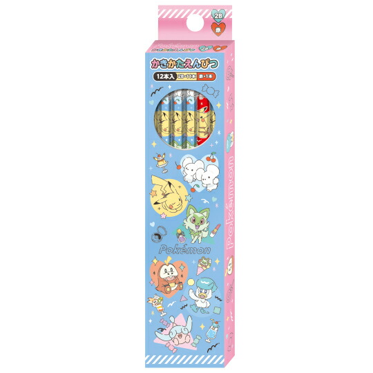 【楽天市場】【6個まで同梱可能】ショウワノート ポケットモンスター 鉛筆 かきかたえんぴつ 2B 2B鉛筆11本＋赤鉛筆1本 六角軸カラフル ...