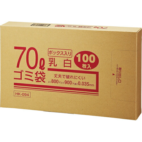 【楽天市場】クラフトマン 業務用乳白半透明 メタロセン配合厚手ゴミ袋 70L BOXタイプ 1箱(100枚)(HK-094) 目安在庫= ：コンプモト 楽天市場店