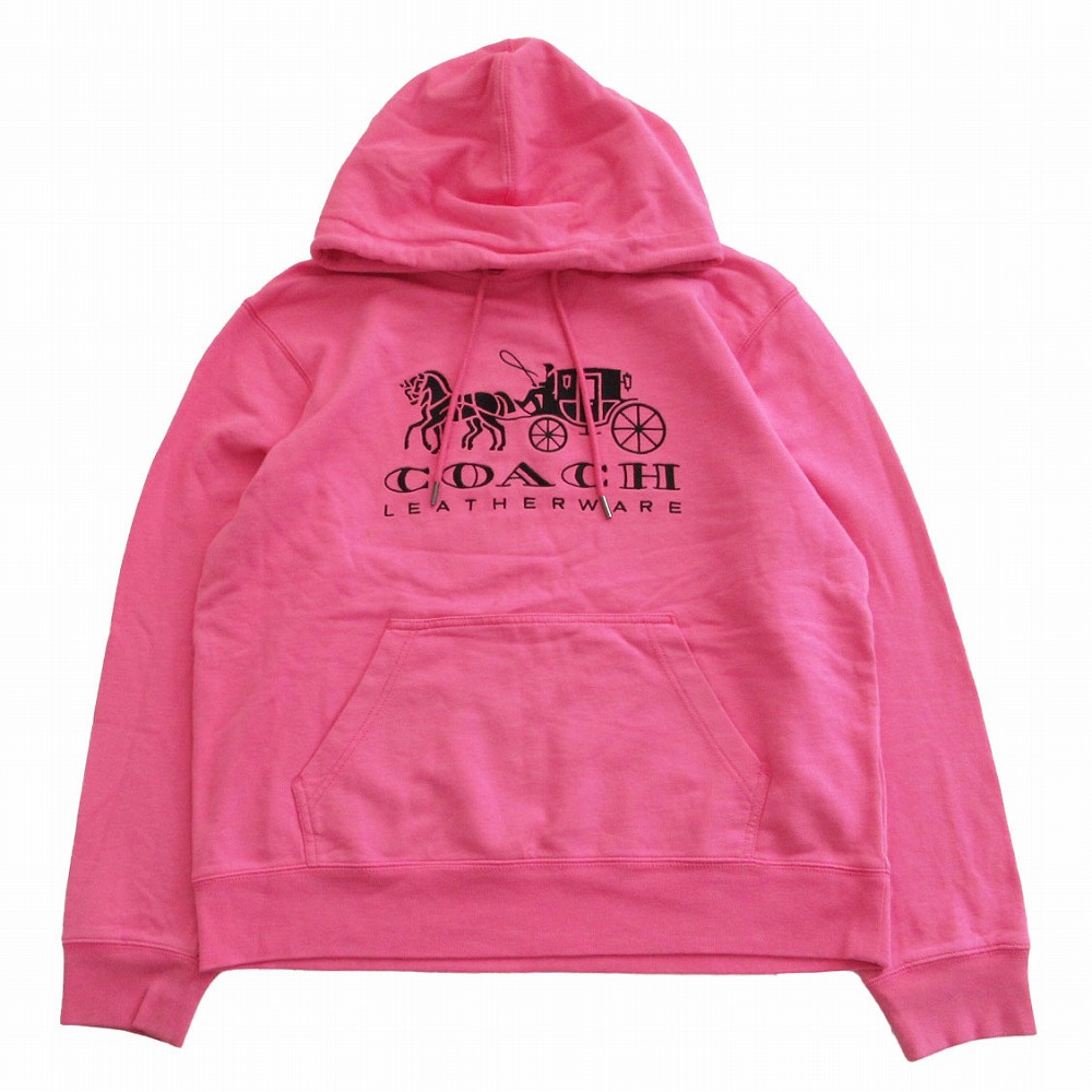 【楽天市場】COACH コーチ エバーグリーン ホース アンド キャリッジ フーディー オーガニック コットン C9113 ピンク サイズM ...