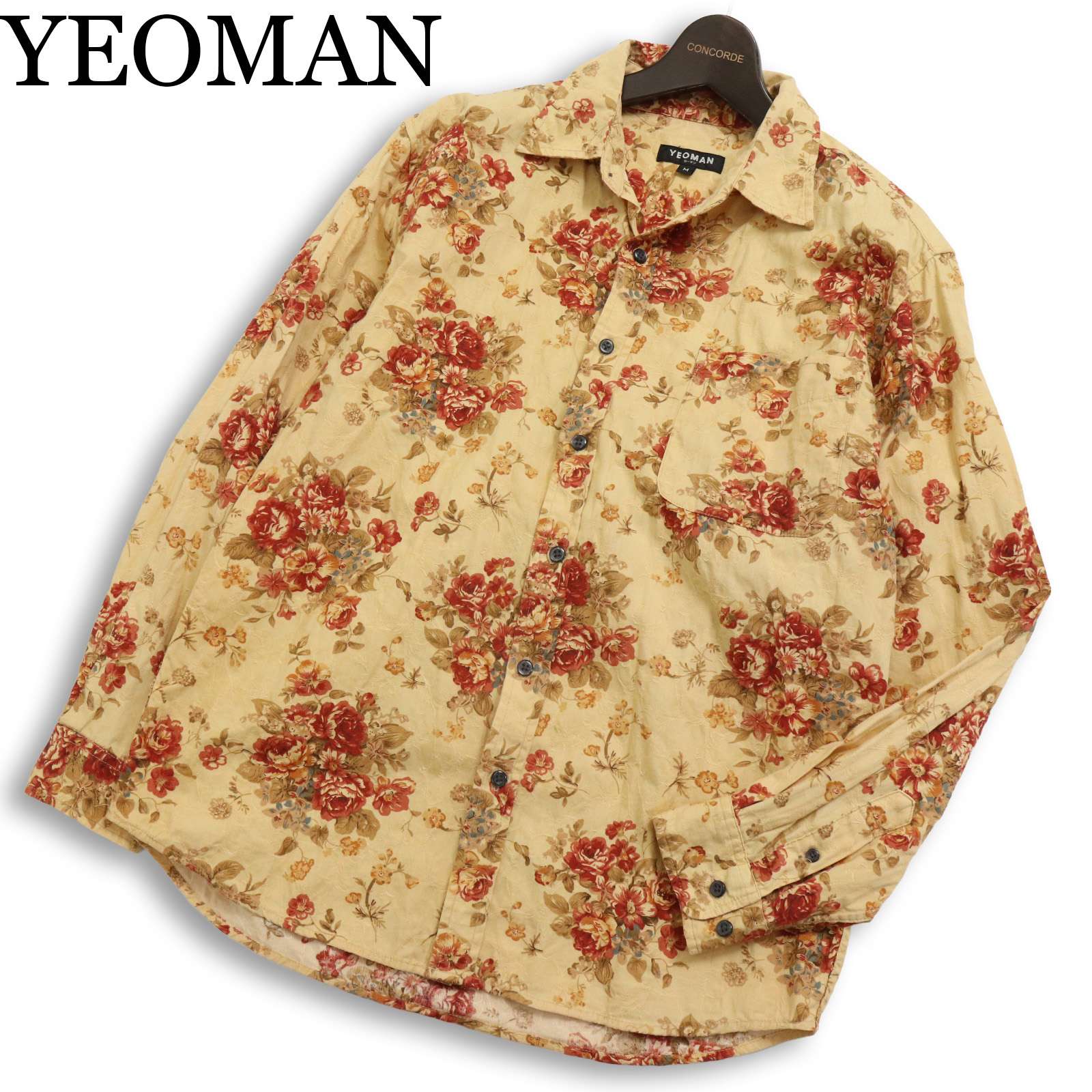 【楽天市場】YEOMAN ヨーマン 通年 花柄 フラワー総柄★ 長袖 シャツ Sz.M メンズ：コンコルドストア 楽天市場店