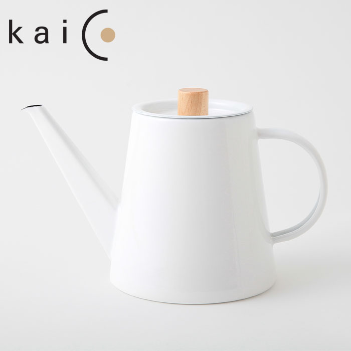【楽天市場】9/19-23 最大100%ポイントバック Kaico カイコ ドリップケトル 1.3L IH対応 K-017 【 IH 200V 琺瑯 白色 ホーロー ホーローケトル ケトル ...