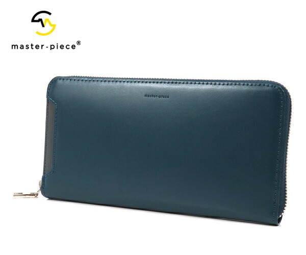 【楽天市場】【選べるノベルティ付】 master-piece マスターピース ノッチ レザーラウンドファスナー長財布 （カラー：ブルー ...