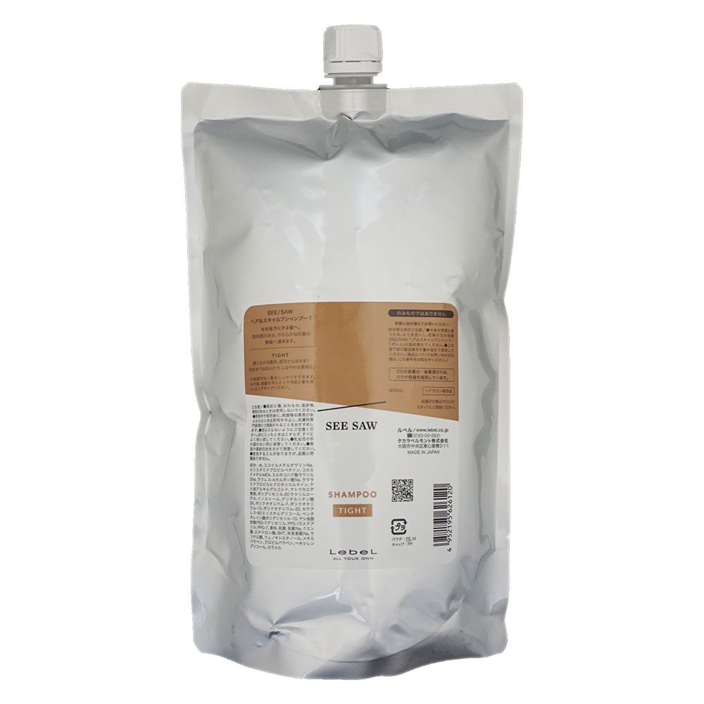【楽天市場】ルベル SEESAW シーソー ヘア＆スキャルプシャンプーT 800ml 【TIGHT タイト】SEE/SAW：CFスタイル 楽天市場店