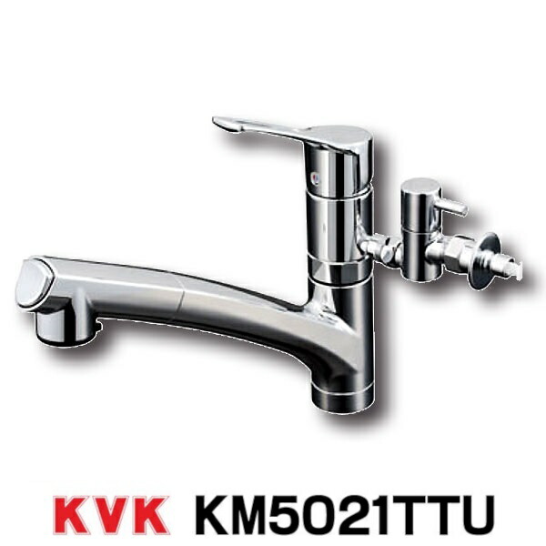 【楽天市場】KVK KM5021TTU 水栓 キッチン シングルレバー混合栓 流し台用シングルレバー式シャワー付混合栓：住宅設備機器のcoordiroom