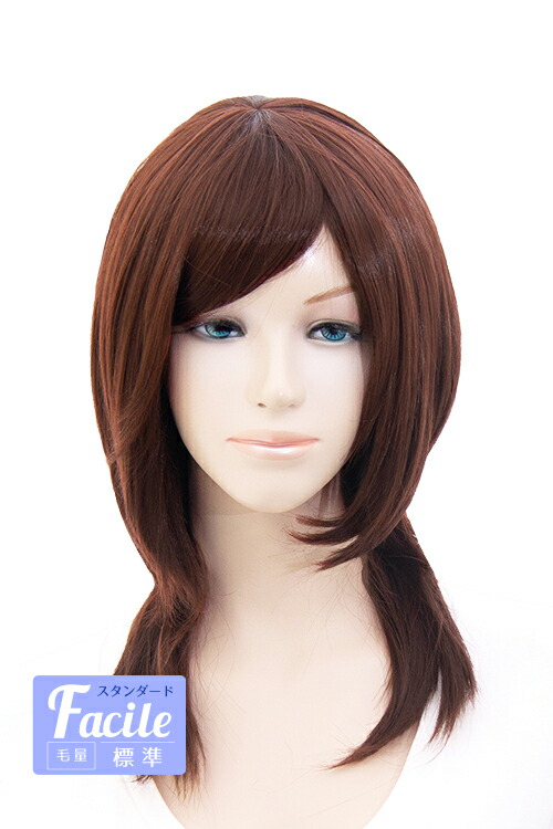 【楽天市場】ウルフレイヤー 【カカオブラウン】【ウィッグネット付】 コスプレウィッグ ウルフ かつら 耐熱 (wlf-33)：ウィッグ ...