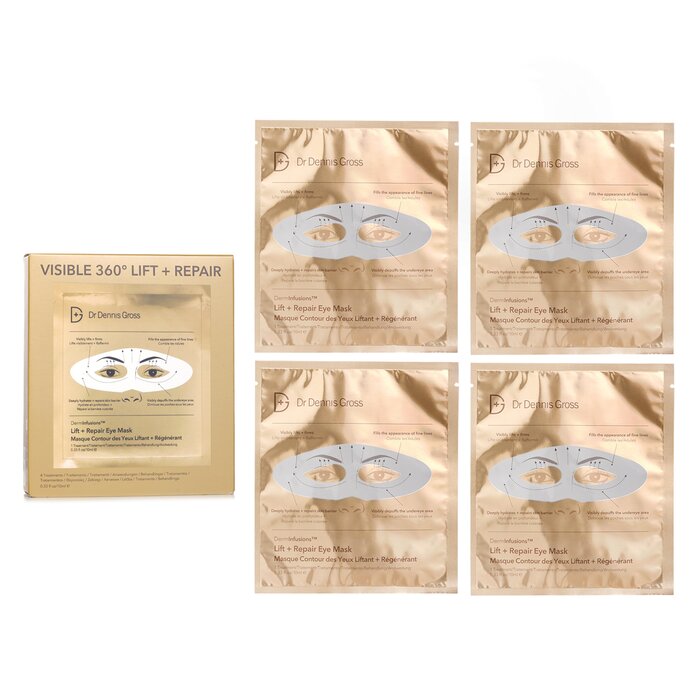 【楽天市場】ドクターデニスグロス DermInfusions Lift + Repair Eye Mask 4pcs Dr Dennis ...