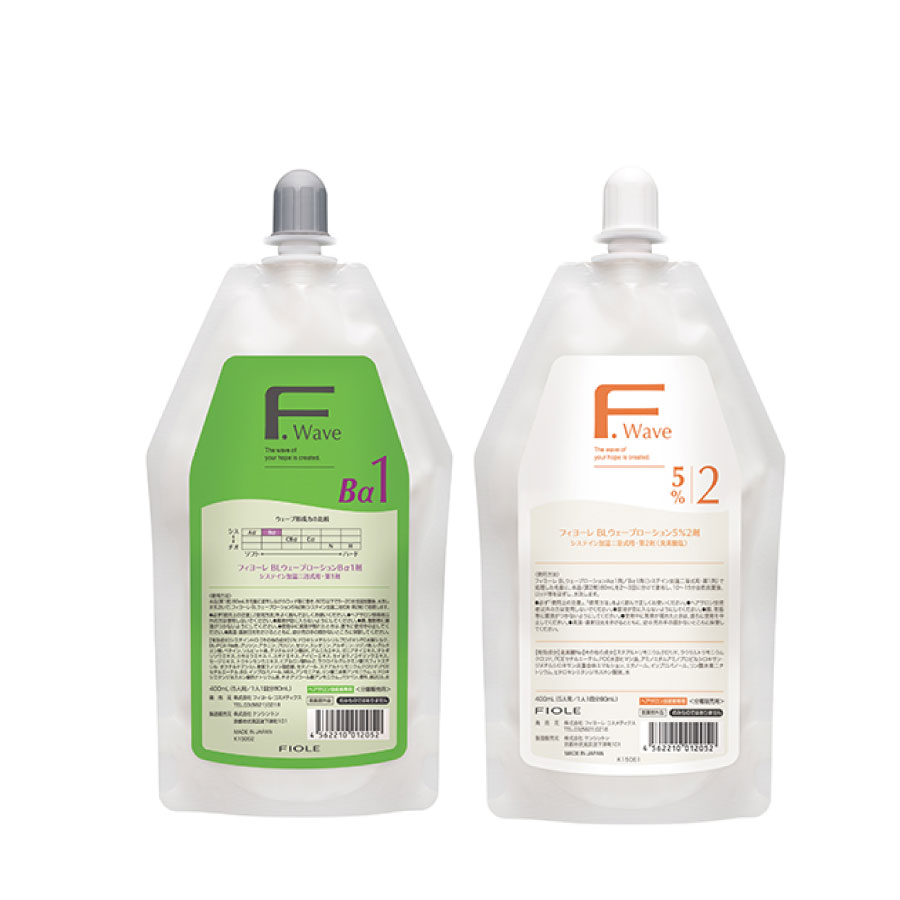 【楽天市場】【 1剤 2剤 セット 】フィヨーレ FIOLE Fウェーブ ローション Bα 1剤 400ml & 5% 2剤 N 400ml 詰め替え SET：COSME JACK 楽天市場店