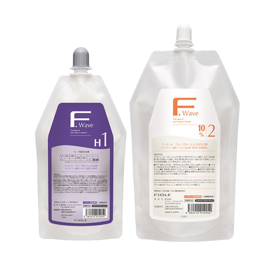 【楽天市場】【 1剤 2剤 セット 】フィヨーレ FIOLE Fウェーブ ローション H 1剤 400ml & 10% 2剤 N 960ml 詰め替え SET：COSME JACK 楽天市場店