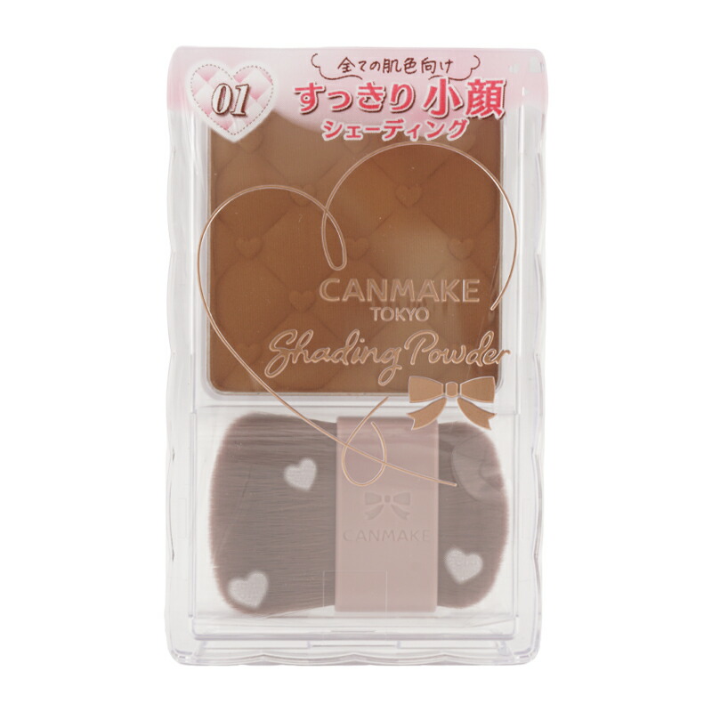 【楽天市場】CANMAKE キャンメイク シェーディングパウダー 01デニッシュブラウン 立体感 小顔 平ブラシ [ギフトラッピング対応]：コスメ21