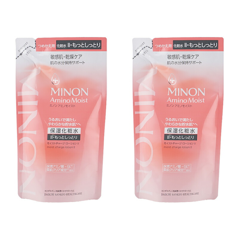 【楽天市場】[2個セット]MINON ミノン アミノモイスト モイストチャージ ローションII もっとしっとりタイプ 詰替 130mL レフィル 無香料 しっとり[ギフトラッピング対応：コスメ21