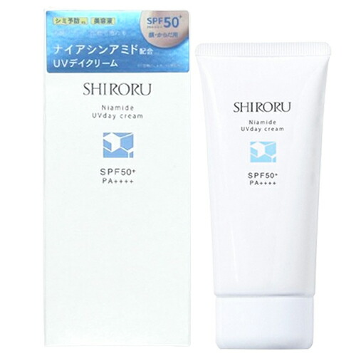 【楽天市場】SHIRORU シロル ナイアミドUVデイクリーム 50g SPF50+ PA++++ SHIRORU UVケア・日焼け止め [0371] メール便無料[B][BP3] ナイアシン ...