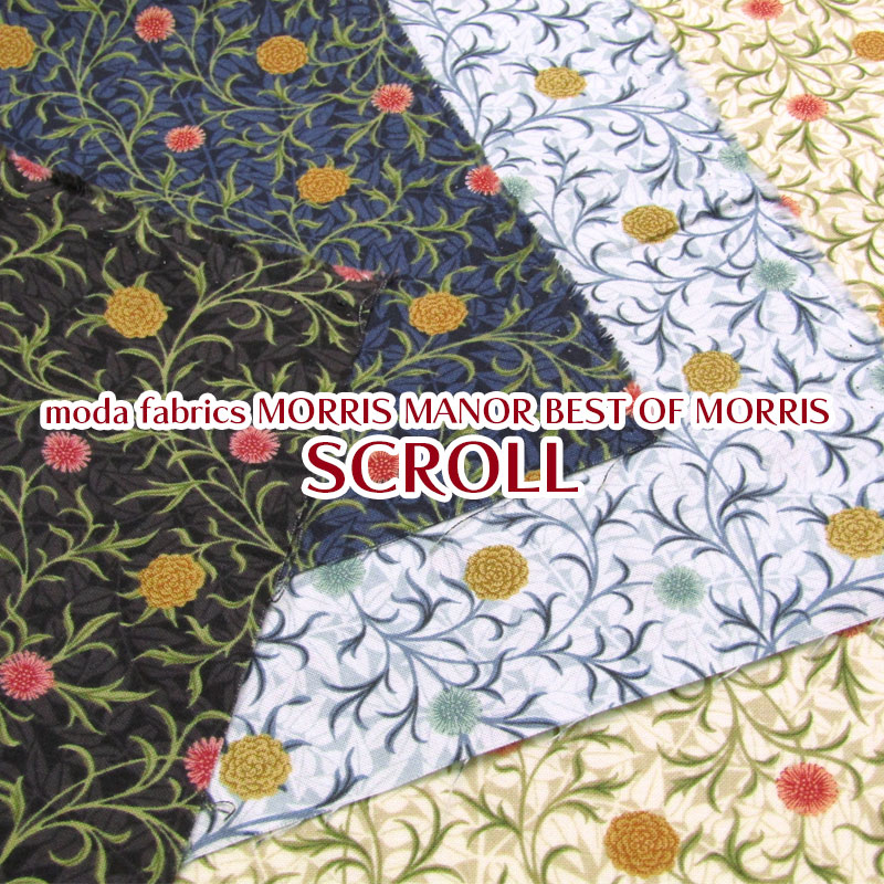 【楽天市場】moda fabrics MORRIS MANOR BEST OF MORRIS SCROLL シーチング（単位50cm）モリス ...