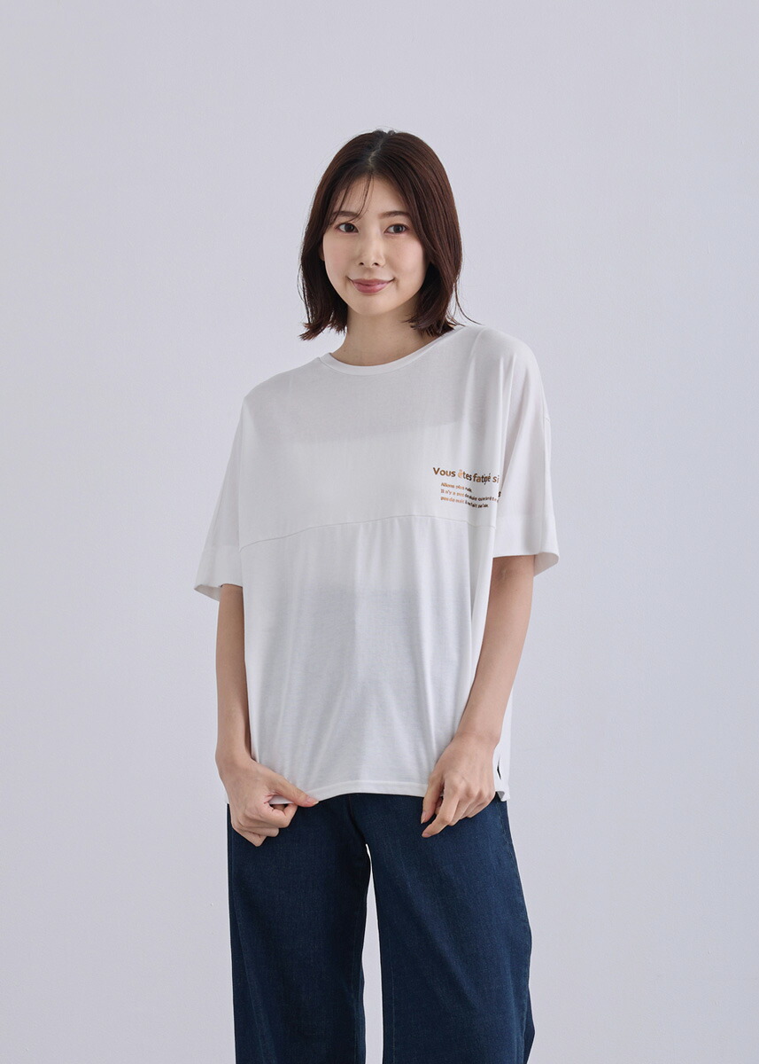 【楽天市場】【2025Autumn】【即納】【KOOS(クース)】2way カットソー レディース 半袖 Tシャツ ロゴ プリント オーバーサイズ 裾めくり 5分丈【2025aw新作 ...