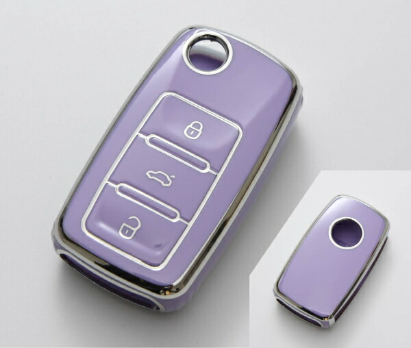 【楽天市場】CodeTech CO-BE-HPL Key Cover for Volkswagen Type-D パープル スマートキーケース ...