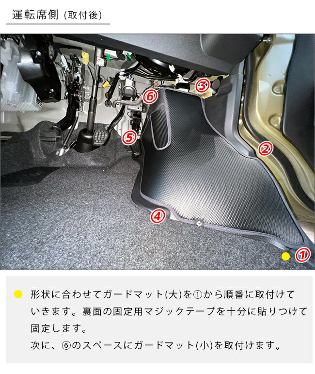 【楽天市場】【3/15水 限定｜ポイント10倍】ダイハツ アトレー S700系 ガードマット キックガード タイヤハウス用 アクセサリー パーツ ドレスアップ 車用品 車用アクセサリー キズ ...