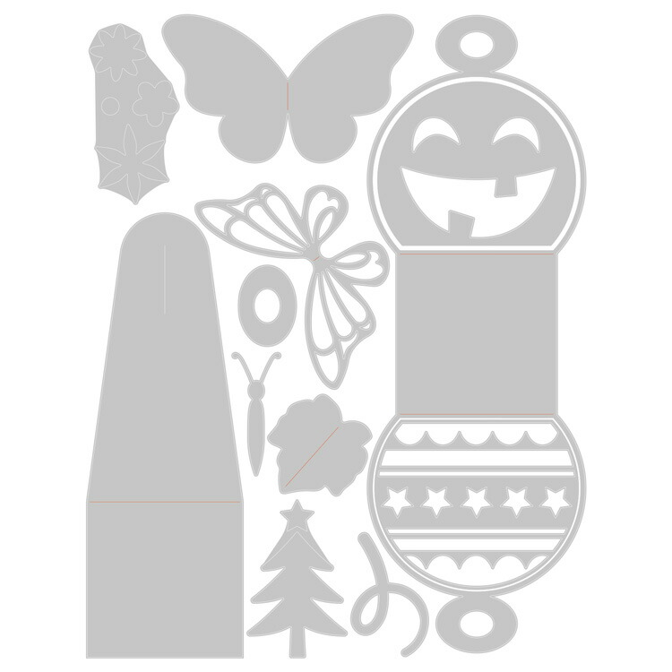 【楽天市場】Sizzix シジックス シンリッツ ダイセット [ホリデー ギフトボックス] / Thinlits Die Set 12PK ...