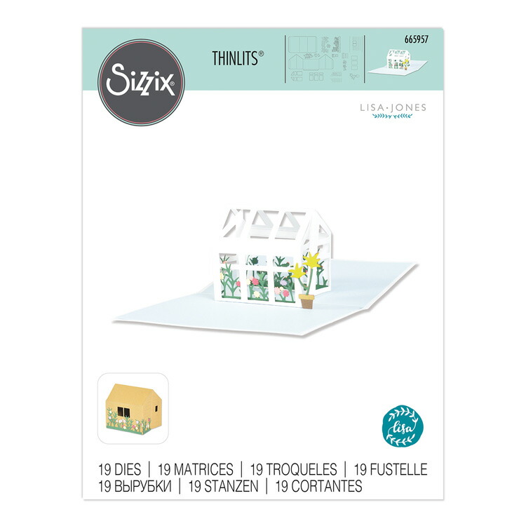 【楽天市場】Sizzix シジックス シンリッツ ダイ セット [ポップアップガーデン] / Thinlits Die Set 19PK Pop-Up Garden by Lisa Jones ...