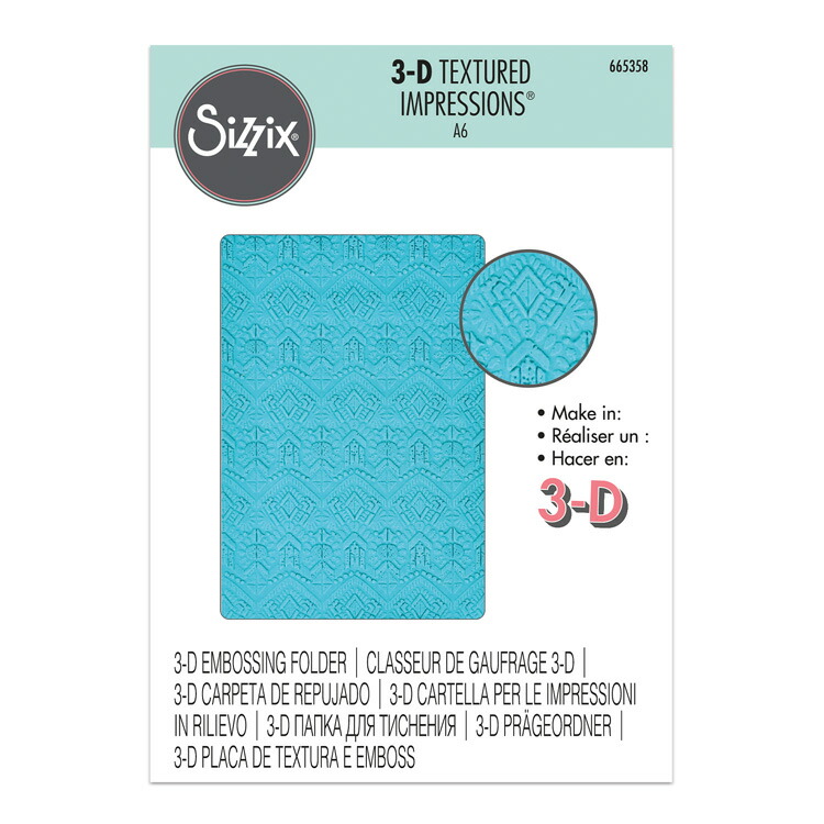 【楽天市場】Sizzix シジックス 3D テクスチャード インプレッションズ エンボッシング フォルダー [マーク メイキング] / 3-D ...