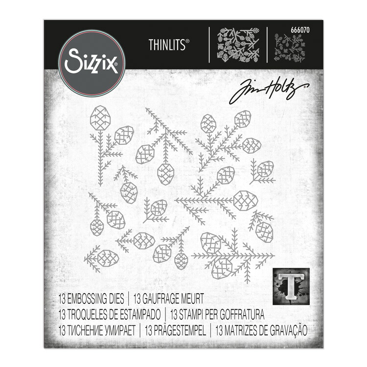 【楽天市場】Sizzix シジックス シンリッツ ダイ セット [パイン パターンズ] / Thinlits Die Set 13PK Pine Patterns by Tim Holtz ...