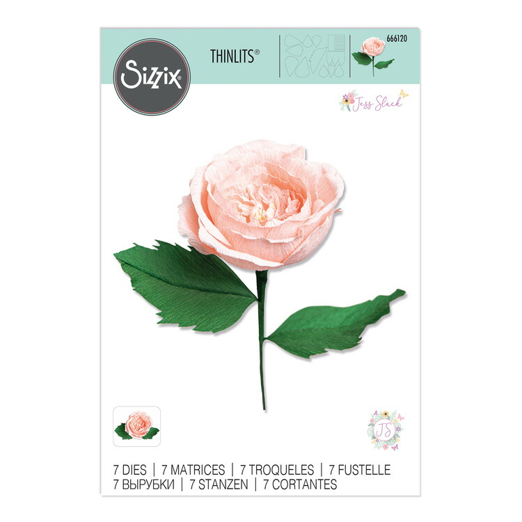 【楽天市場】Sizzix シジックス シンリッツ ダイ セット [ガーデンローズ] / Thinlits Die Set 7PK Garden Rose by Jess Slack：クラフトモンキー