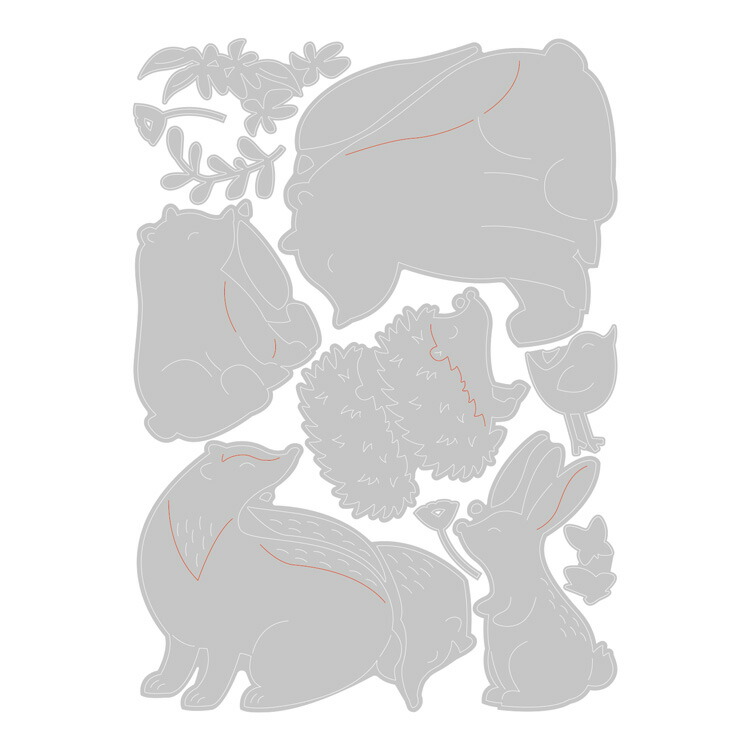 【楽天市場】Sizzix シジックス シンリッツ ダイセット [ネイチャーフレンズ] / Thinlits Die Set 11PK ...