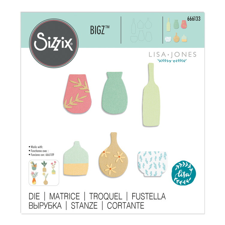 【楽天市場】Sizzix シジックス ビッグズ ダイ [クロッカリィ] / Bigz Die Crockery by Lisa Jones ...