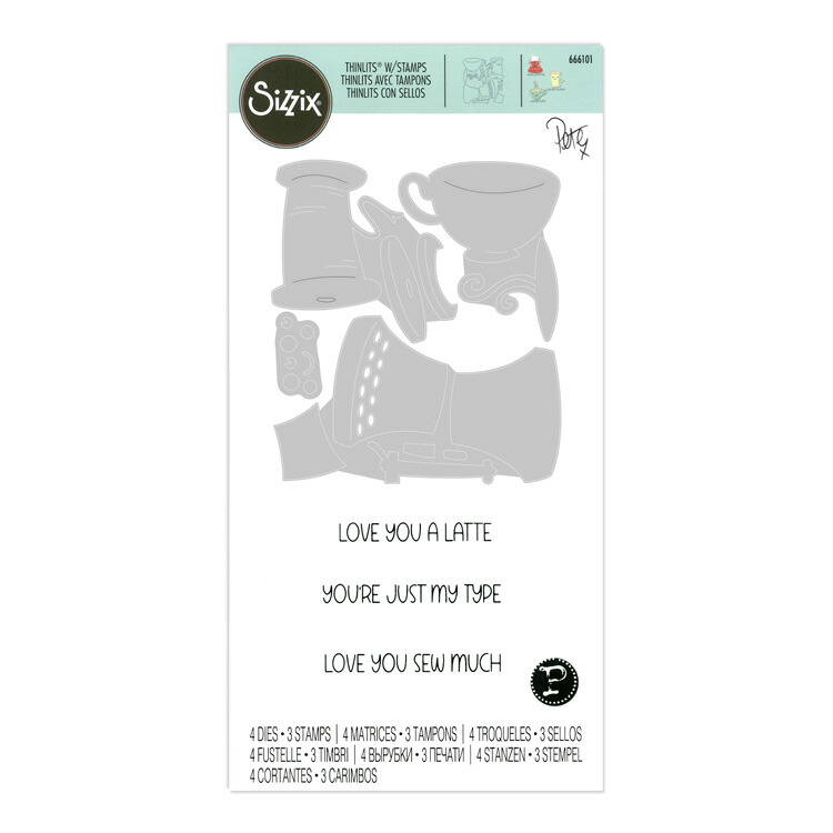 【楽天市場】Sizzix シジックス シンリッツ&スタンプ ダイ セット [クレイジー キャラクターズ #1] / Thinlits Die ...