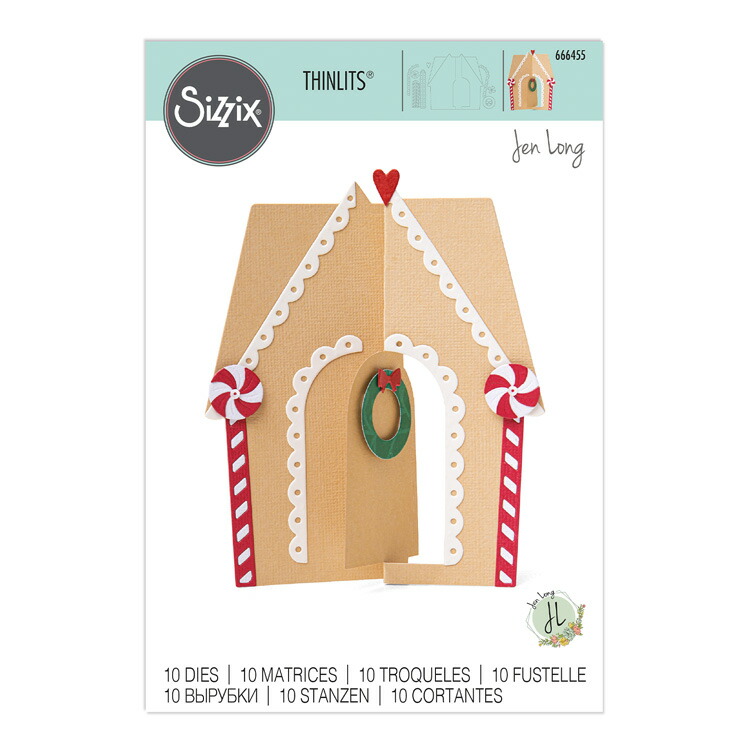 【楽天市場】Sizzix シジックス シンリッツ ダイセット [カード ジンジャーブレッド] / Thinlits Die Set 10PK ...