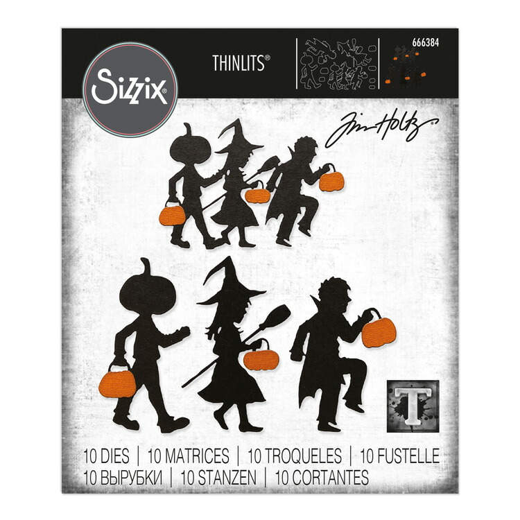 【楽天市場】Sizzix シジックス シンリッツ ダイセット [ハロウィーン ナイト] / Thinlits Die Set 10PK ...