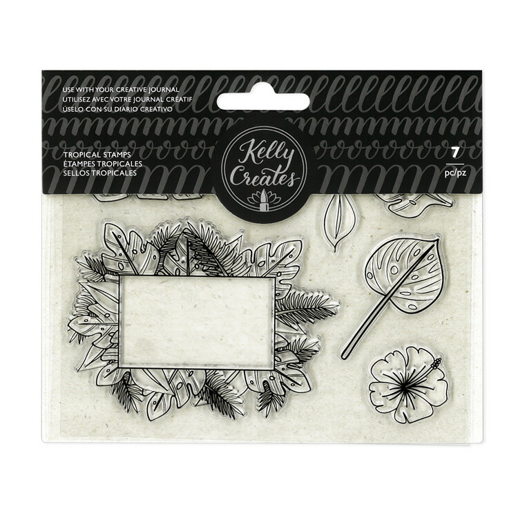 【楽天市場】American Crafts Kelly Creates クリアスタンプ [トロピカル] / Traceable Stamp ...