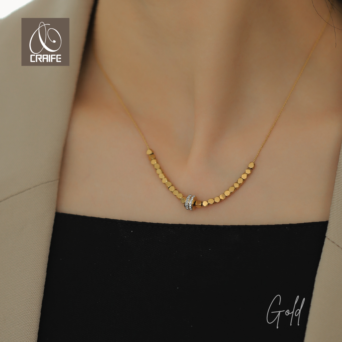 【楽天市場】【P10倍+最大30%OFFクーポン】 キュービック ビジュー ネックレス サージカルステンレス 316L 金属アレルギー対応 18K コーティング レディース 大人 かわいい ...