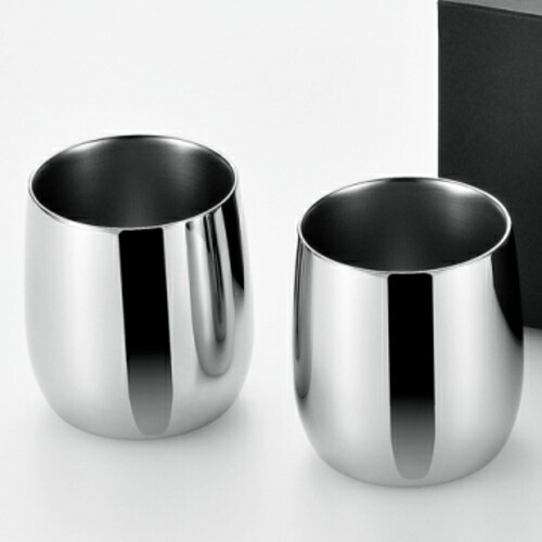 【楽天市場】食楽工房 SUSCUP 18-8ステンレス サス2重ロックカップ 250ml 2客セット 口径70×高さ85mm ミラー仕上げ SCW-16-2P_AH【父の日 ギフト】 2重構造 ...