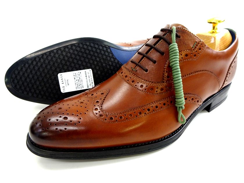 【楽天市場】TED BAKER LONDON テッドベーカー MITTAL 本革 内羽根 フルブローグ ウイングチップ レザー ビジネス ...