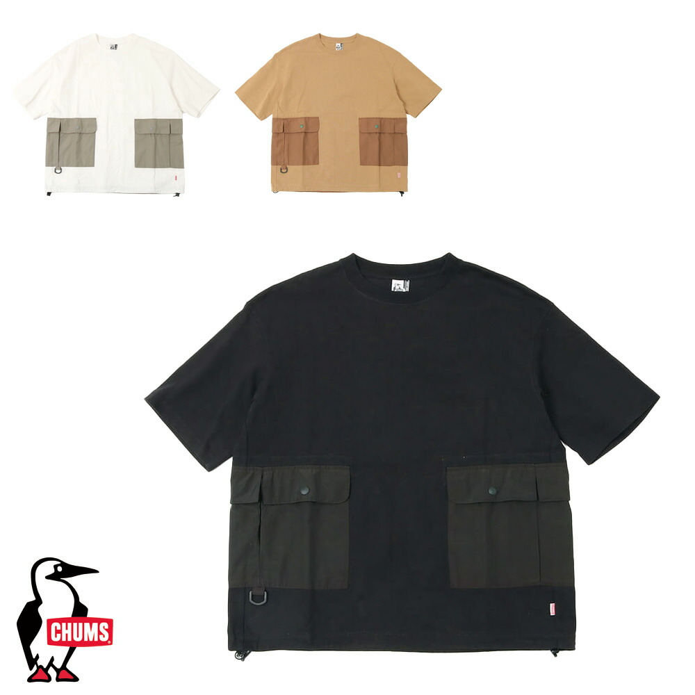 【楽天市場】チャムス CHUMS正規品 ヘビーウエイトサイドポケットTシャツ トップス オーバーサイズ フラップポケット CH01-2169 ...